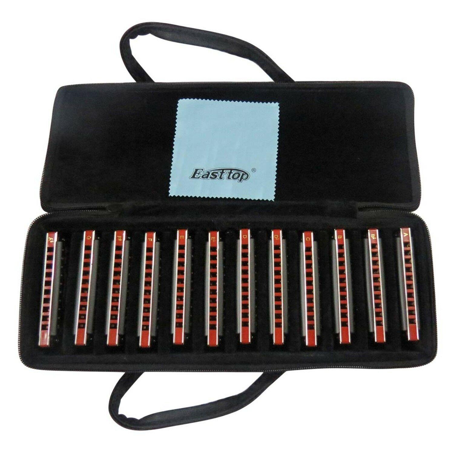Easttop T008K Blues Harp 12-pcs. package. Buy it online now